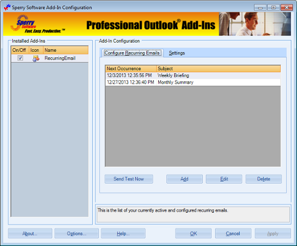 Schedule Recurring Emails Sendrecurring Com Outlook Follow Up Using 